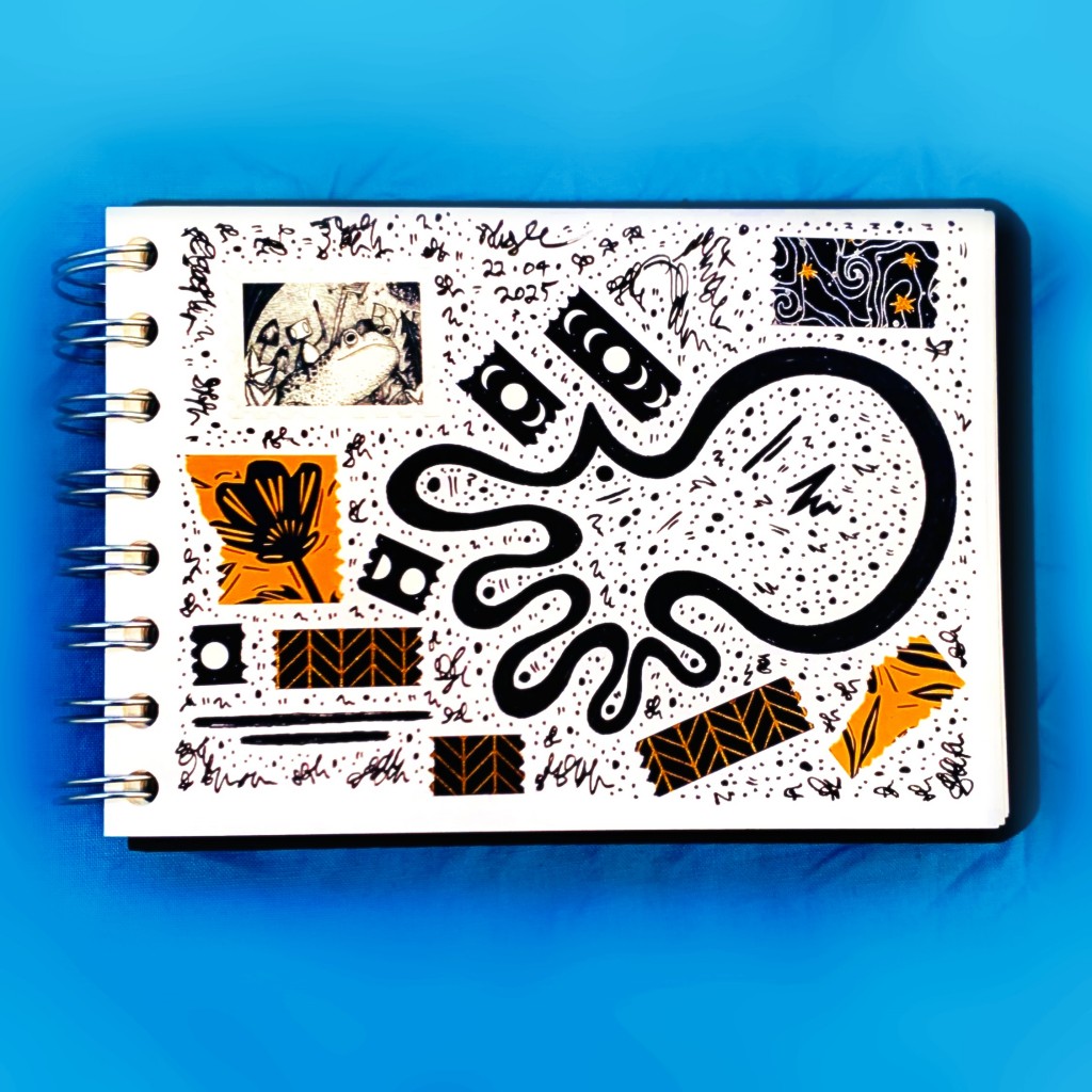 “Mystery Guests”, April 2025. drawing by Bleu Hope | Doodle Addicts