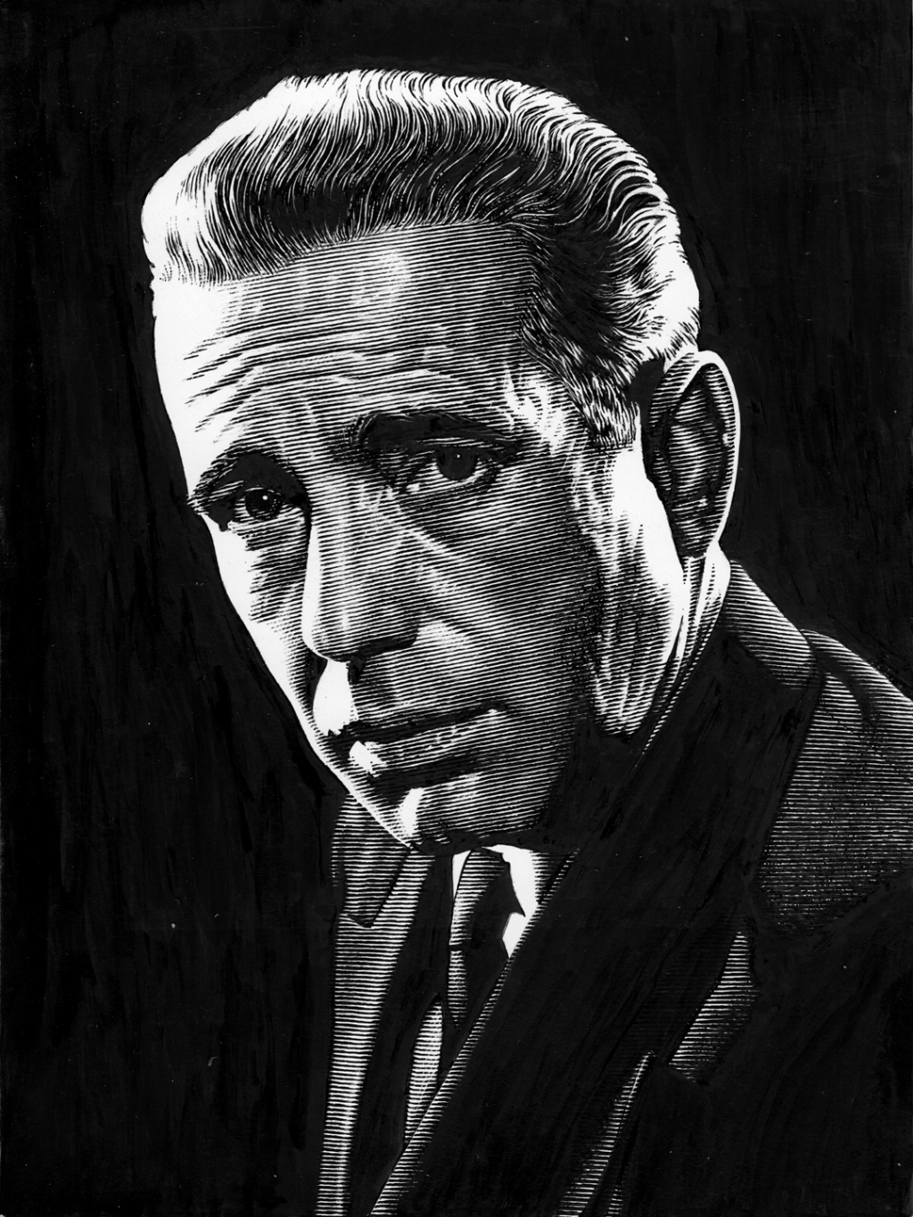 Humphrey Bogart drawing by Leib Chigrin | Doodle Addicts