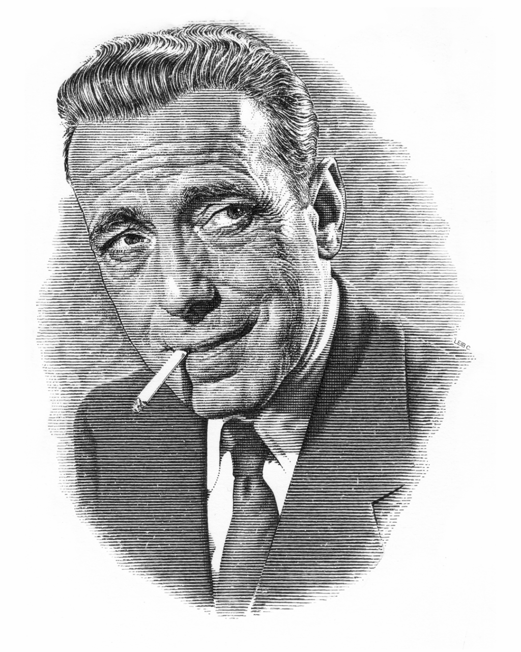 Humphrey Bogart drawing by Leib Chigrin | Doodle Addicts