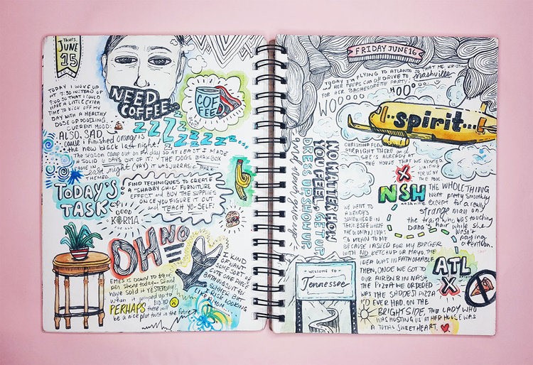 2017 Art Journal drawing by Lauren Konopacki | Doodle Addicts