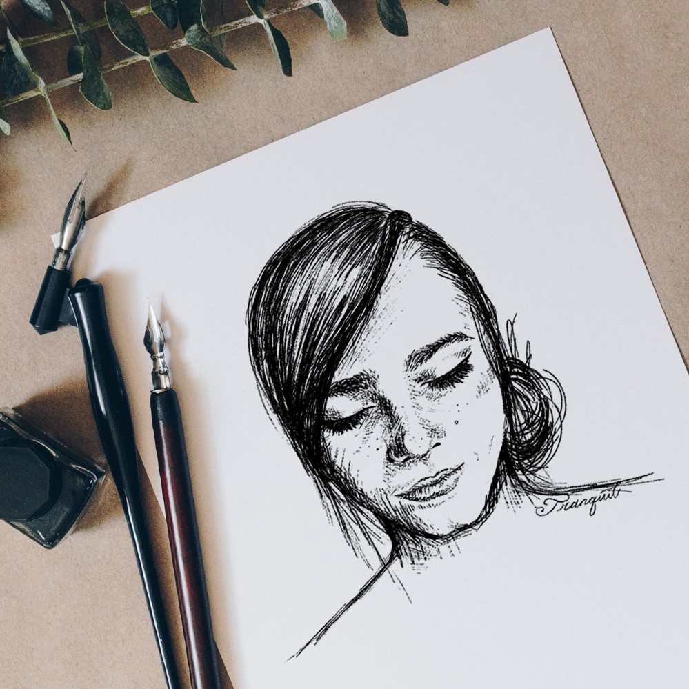 Tranquil drawing by Lauren Konopacki | Doodle Addicts