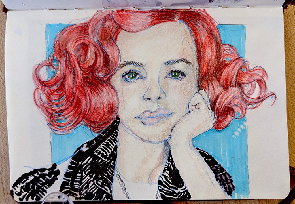 Red Hair drawing by Tim Nordin | Doodle Addicts