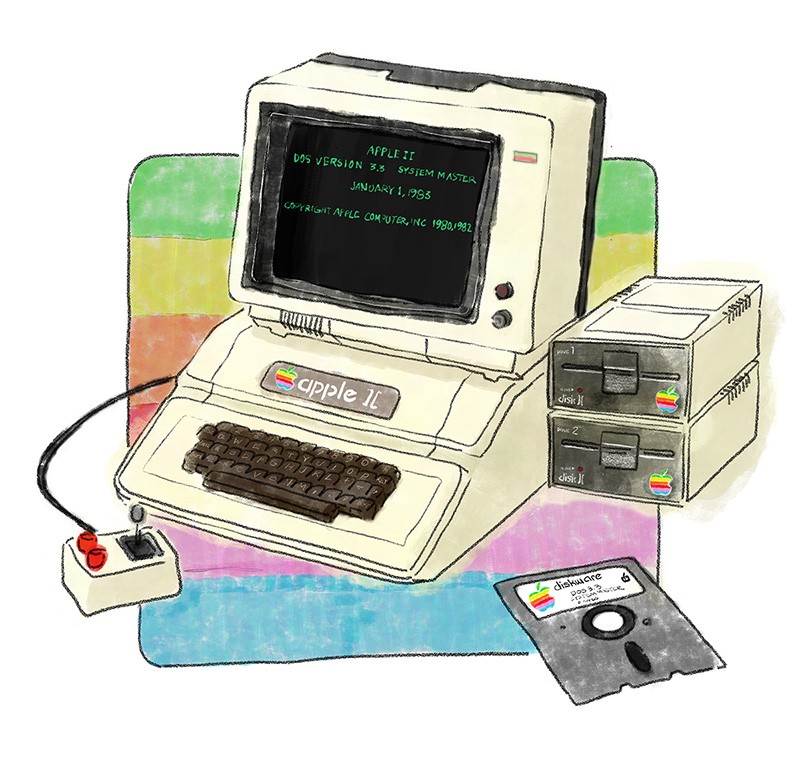 My (Still Working) Apple ii drawing by Tim Nordin | Doodle Addicts