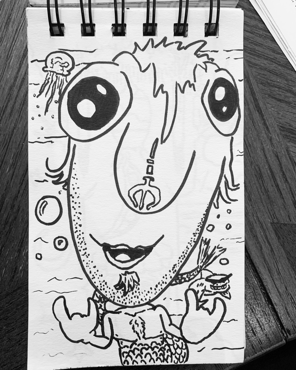 Merman, bruh..... drawing by Embracing nightmares | Doodle Addicts
