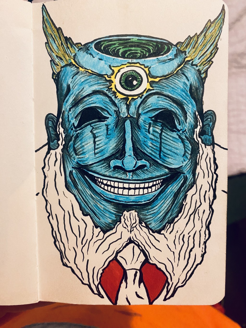Happy enlightenment drawing by Embracing nightmares | Doodle Addicts