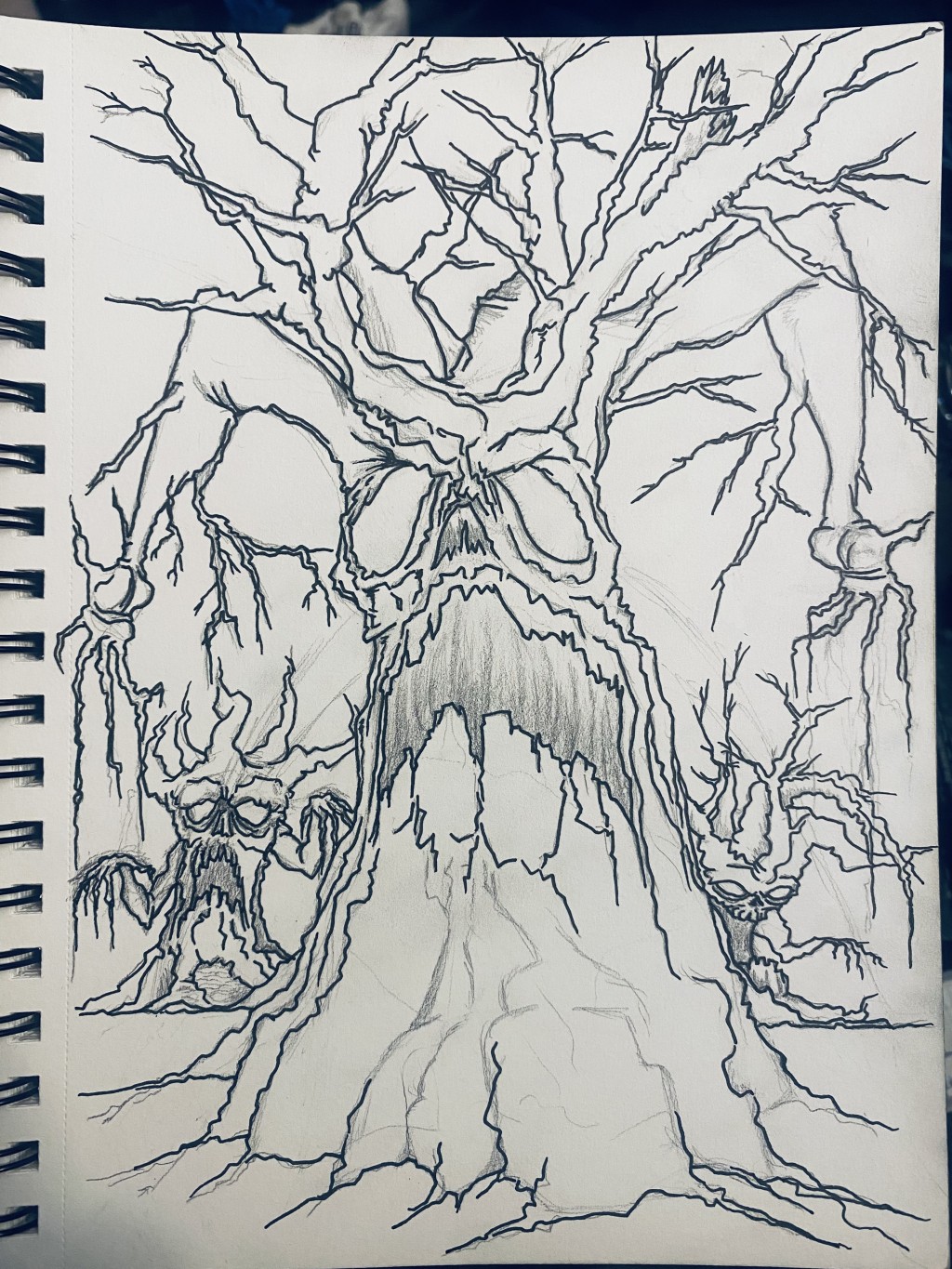 Zombie trees drawing by Embracing nightmares | Doodle Addicts