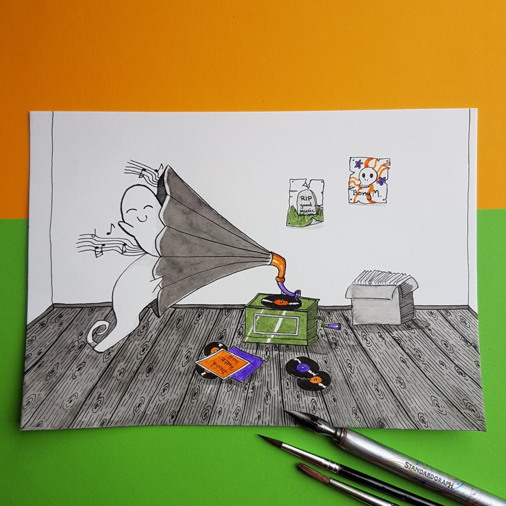 Groovy Ghosts drawing by Jasmin | Doodle Addicts
