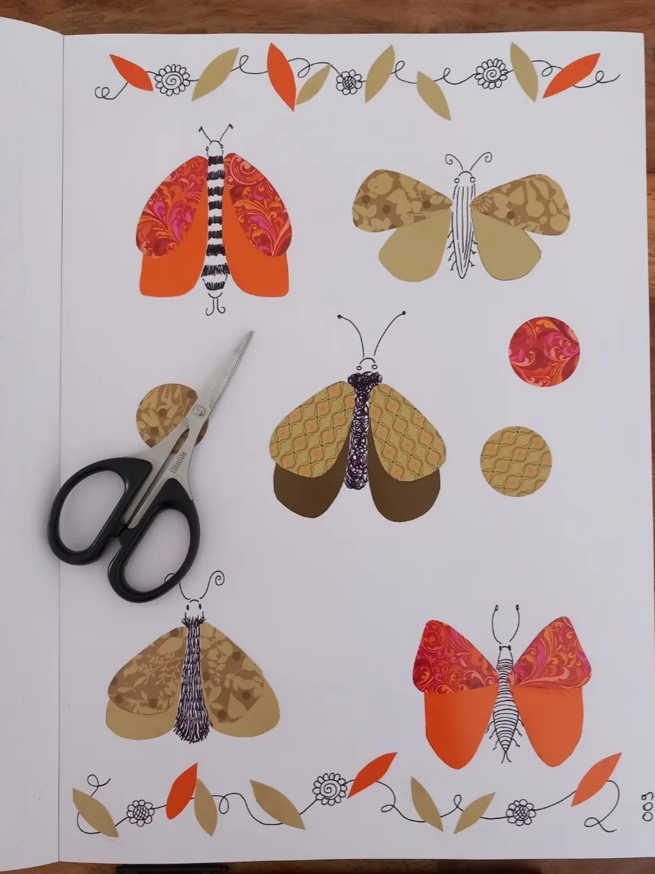 Fancy Moths drawing by Jasmin | Doodle Addicts