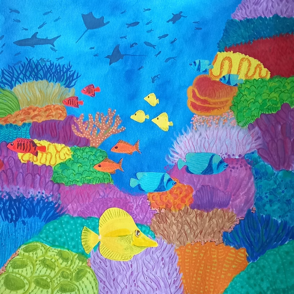 Coral Reef drawing by Jasmin | Doodle Addicts