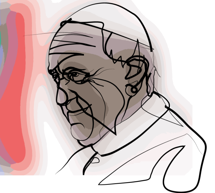 pope drawing by Paul Mennea | Doodle Addicts