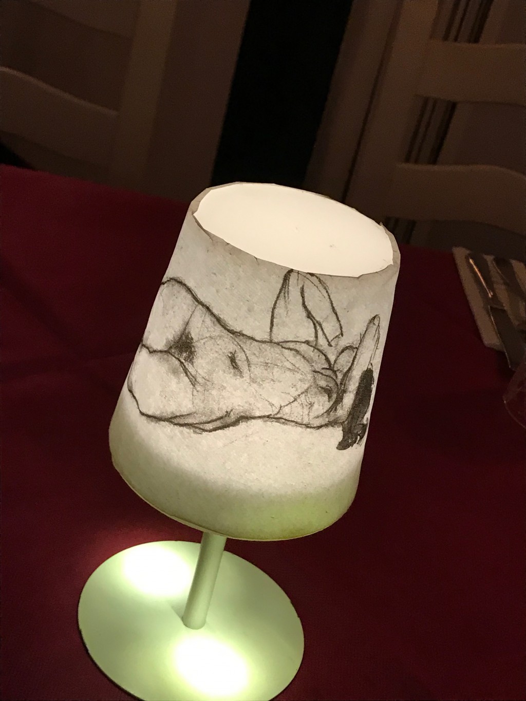 lamp shield drawing by Paul Mennea | Doodle Addicts