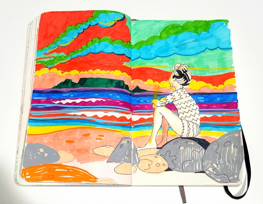 Table Mountain drawing by Ian Bangs | Doodle Addicts
