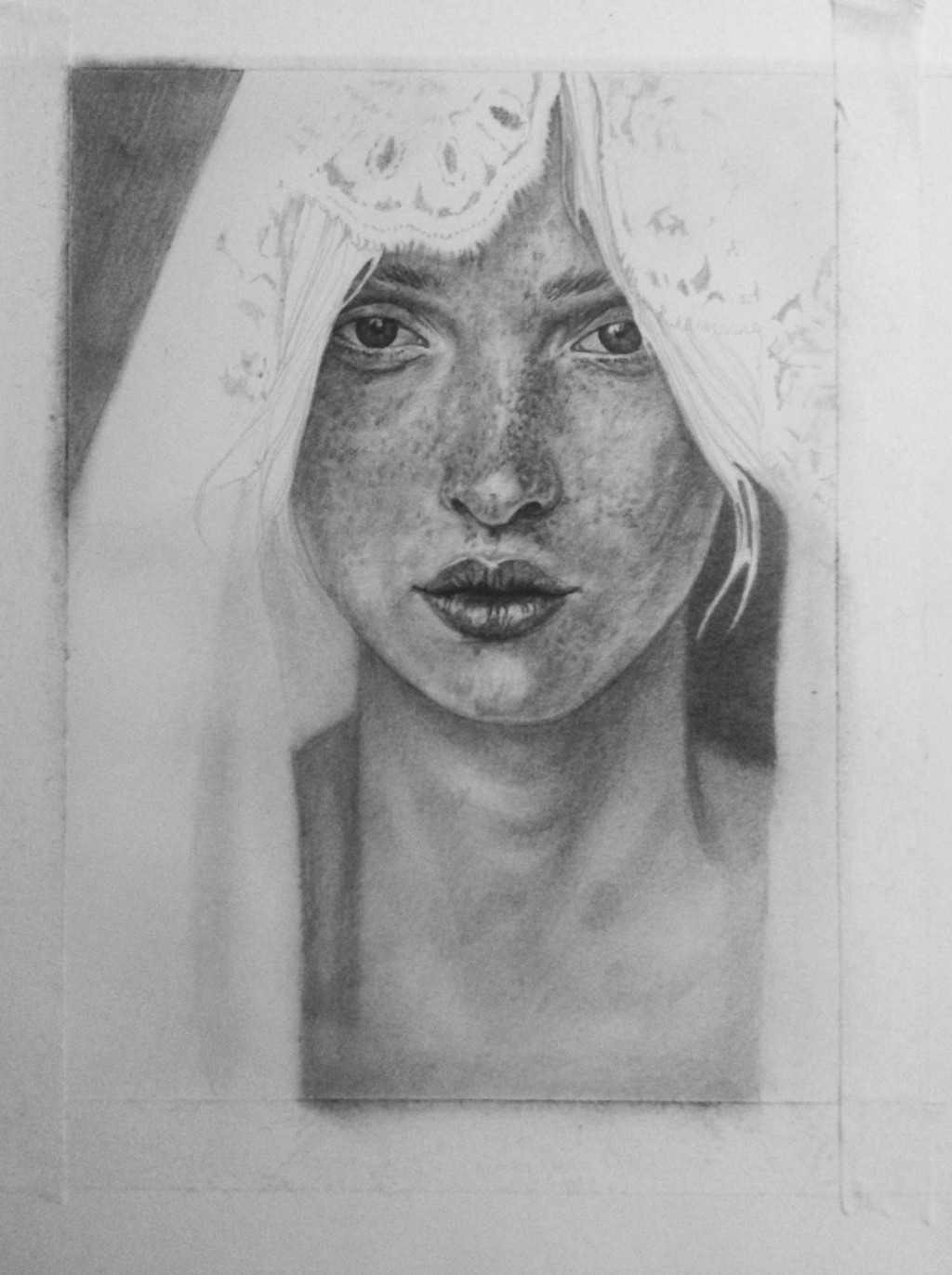 Looking back drawing by Eliza | Doodle Addicts