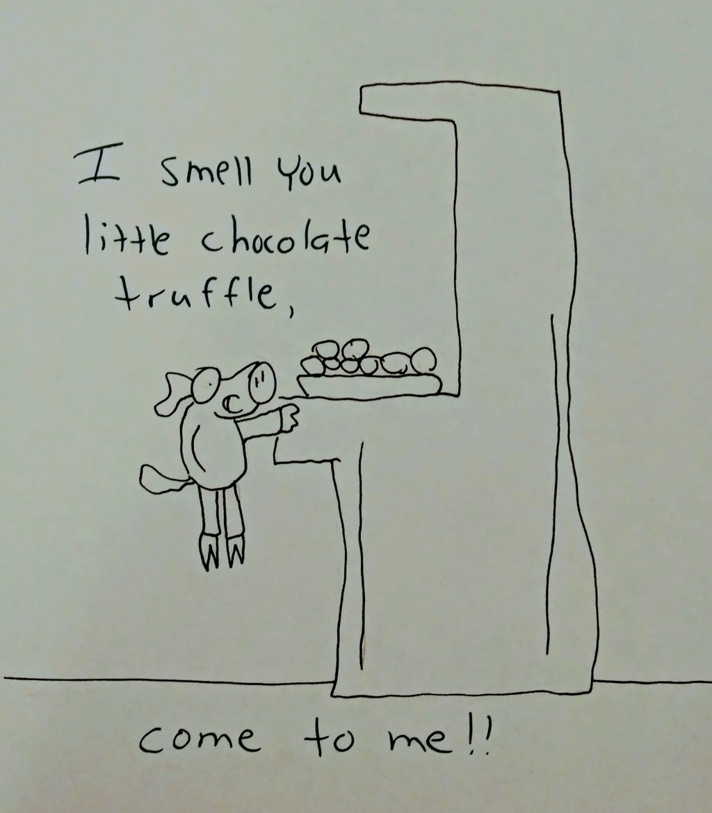 Truffle struggle drawing by Robert Falagrady | Doodle Addicts