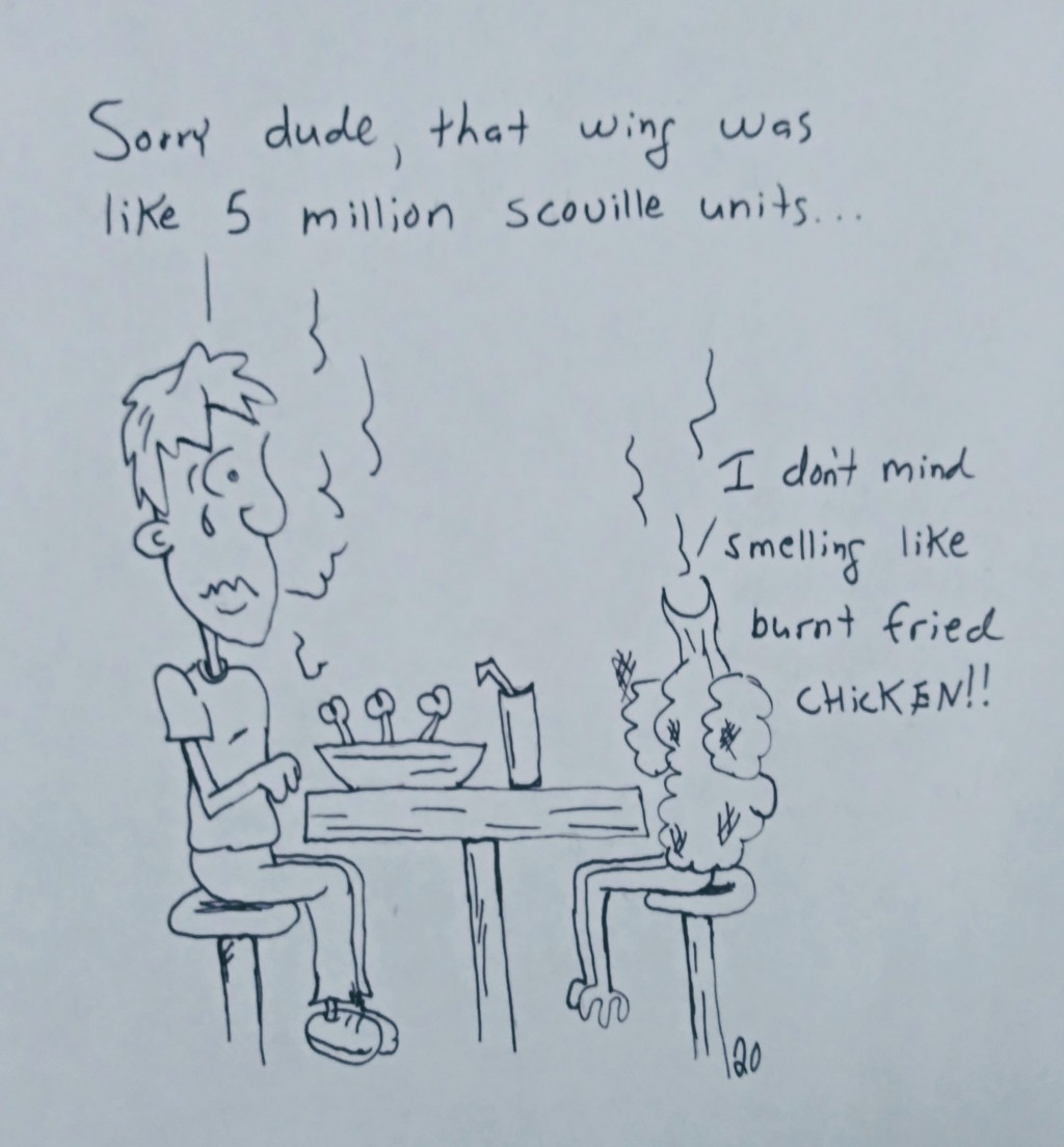 Chicken wing ding drawing by Robert Falagrady | Doodle Addicts