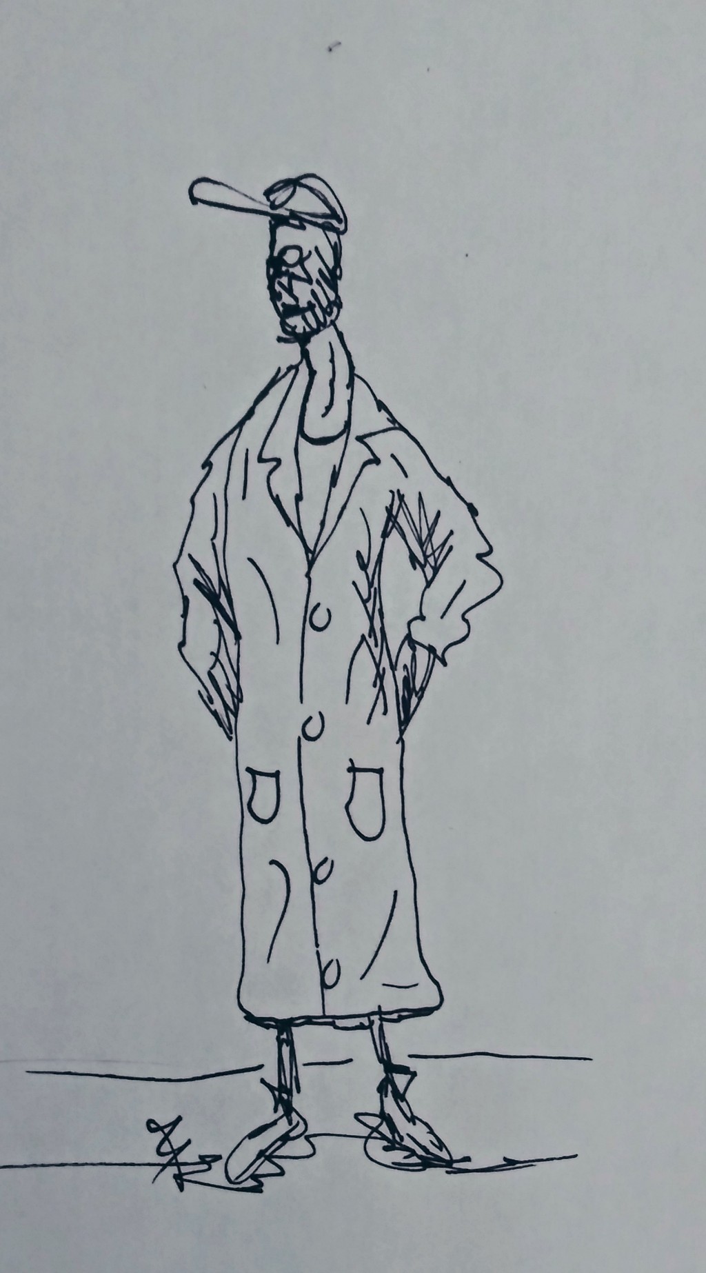 A corpse pose drawing by Robert Falagrady | Doodle Addicts