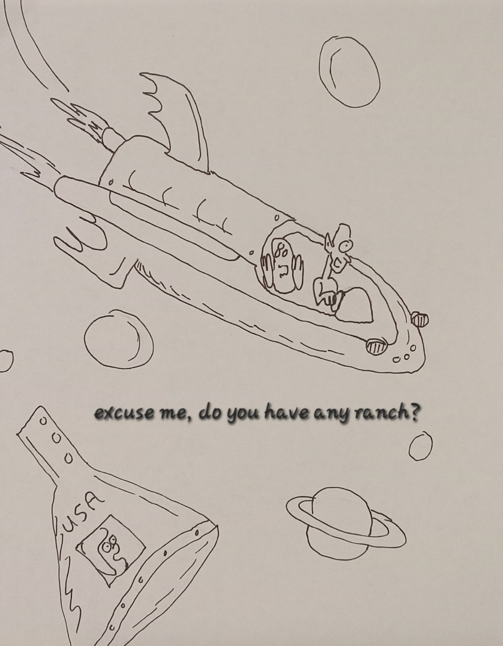 Space ranch drawing by Robert Falagrady | Doodle Addicts