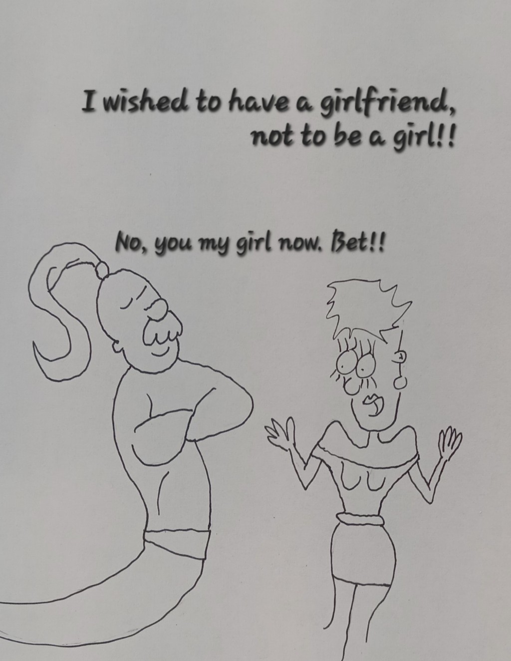 Geez genie drawing by Robert Falagrady | Doodle Addicts