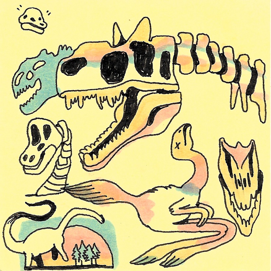 Paleontology Hall Explorations drawing by Dalton Stark | Doodle Addicts