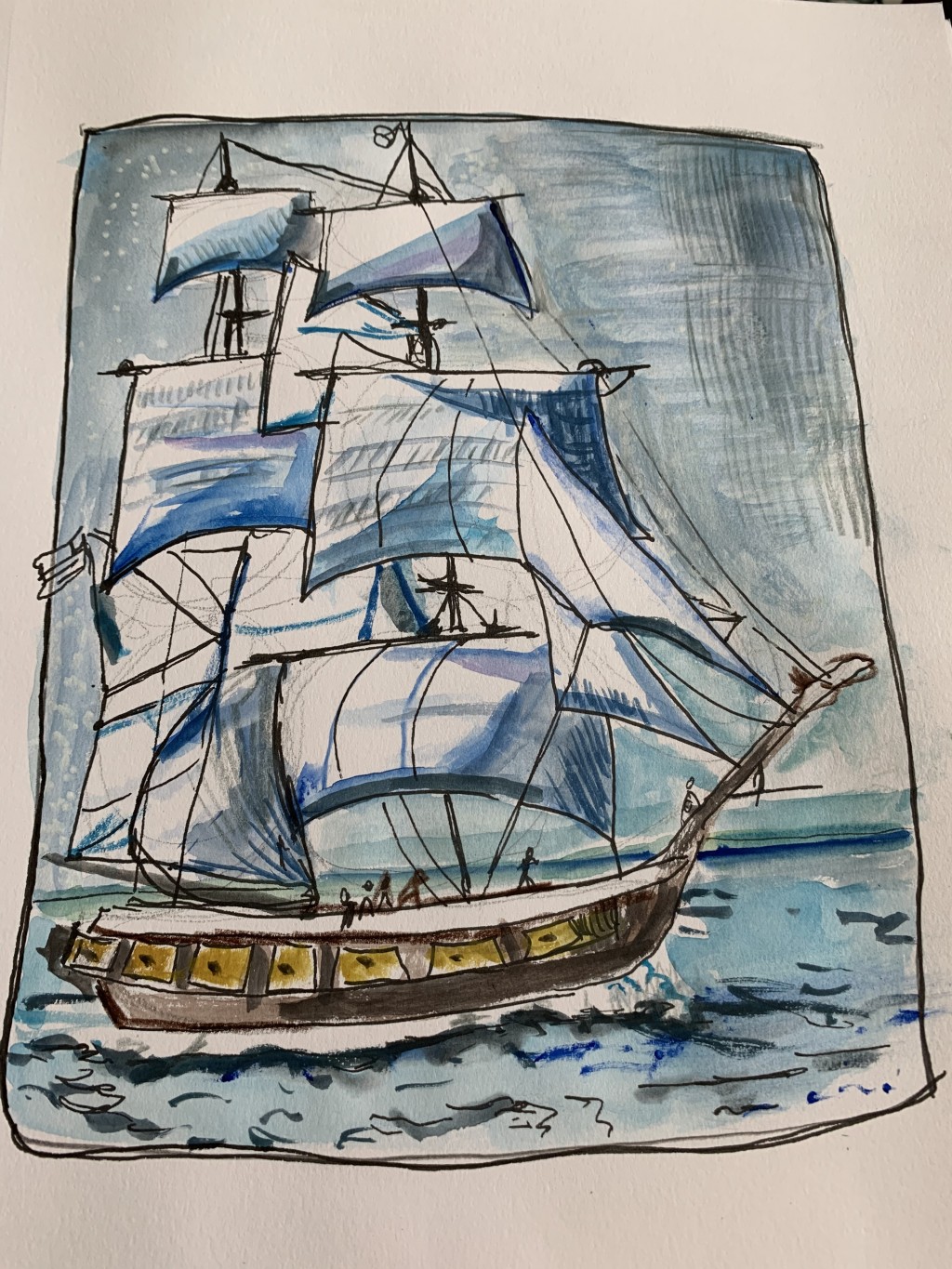 Tall Ship drawing by Mariana H | Doodle Addicts