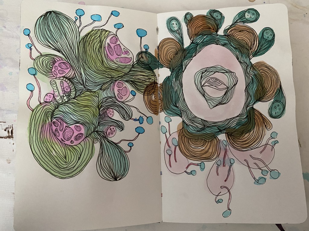 Garden of Psychedelics drawing by Star Flower | Doodle Addicts
