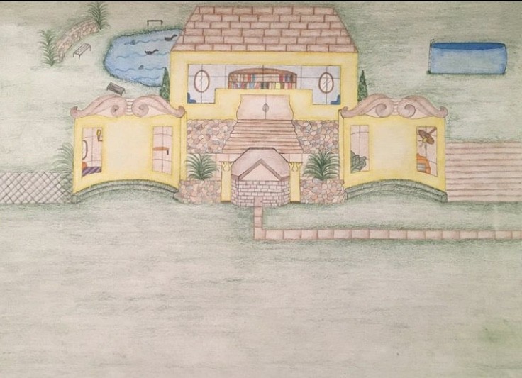 Yellow House drawing by Marqueta Wells | Doodle Addicts