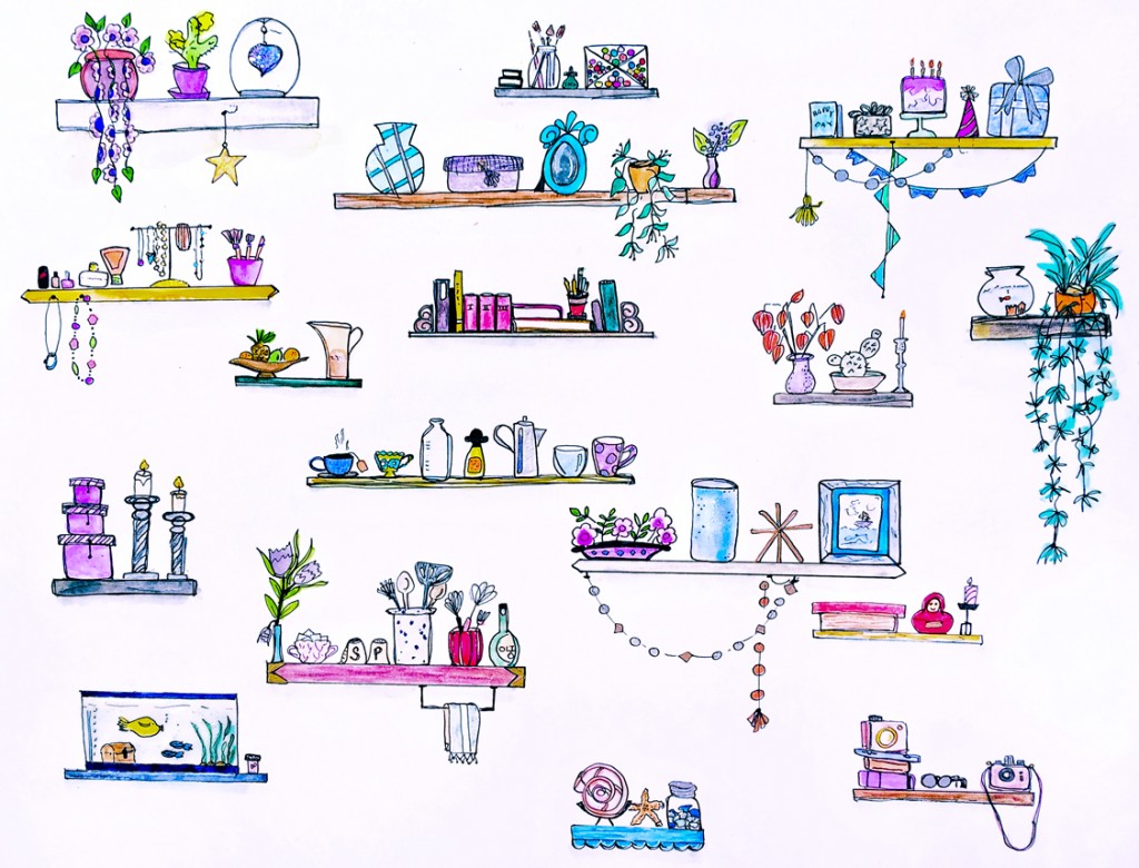 Shelf Life drawing by Ginny Griffin | Doodle Addicts