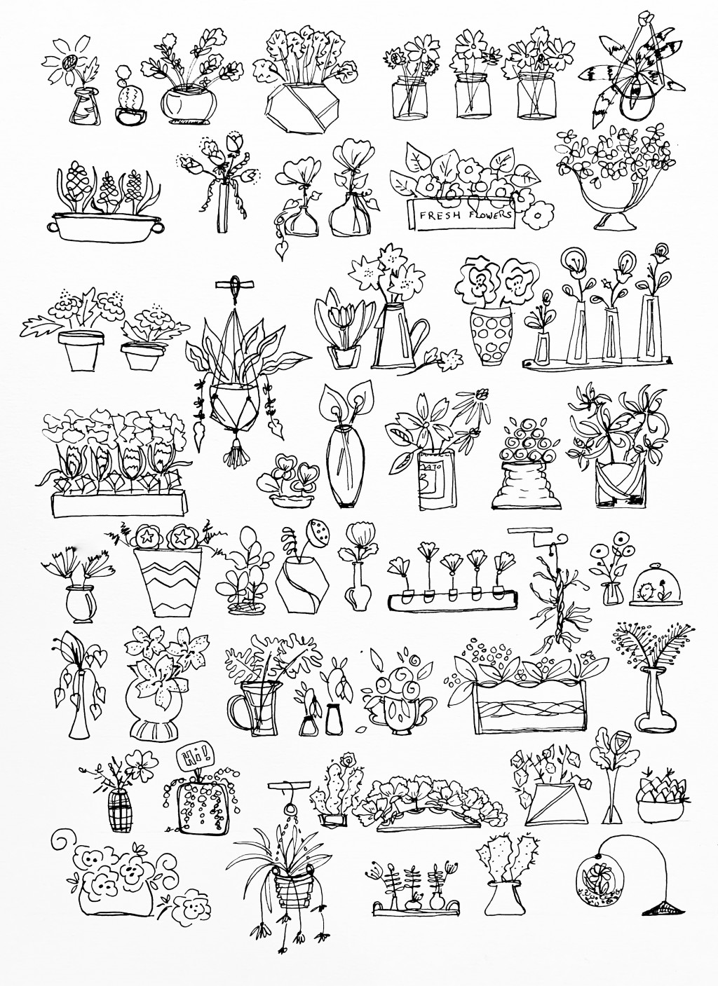 All Contained - first layer drawing by Ginny Griffin | Doodle Addicts