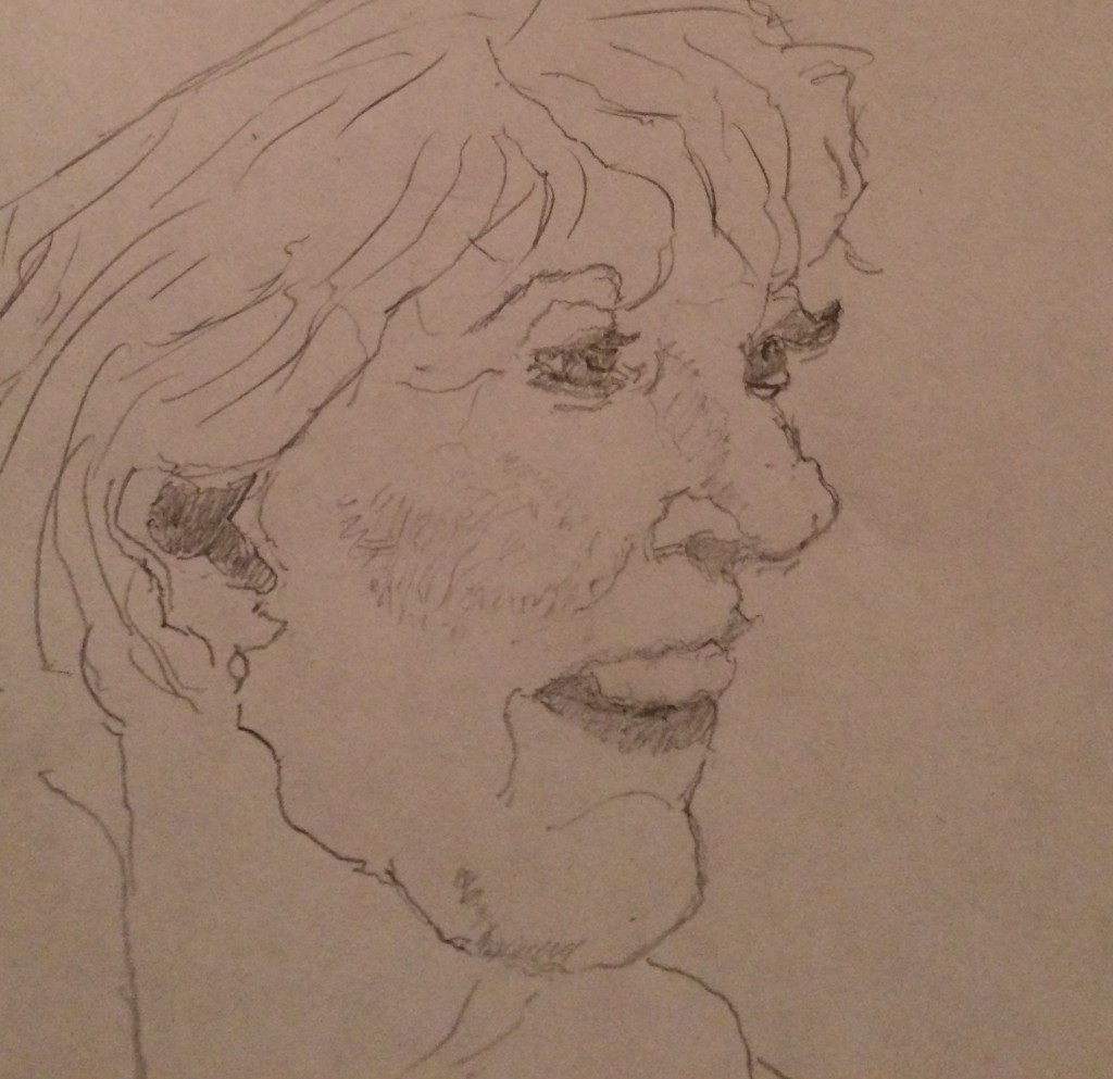 Rene drawing by Scott Ries | Doodle Addicts