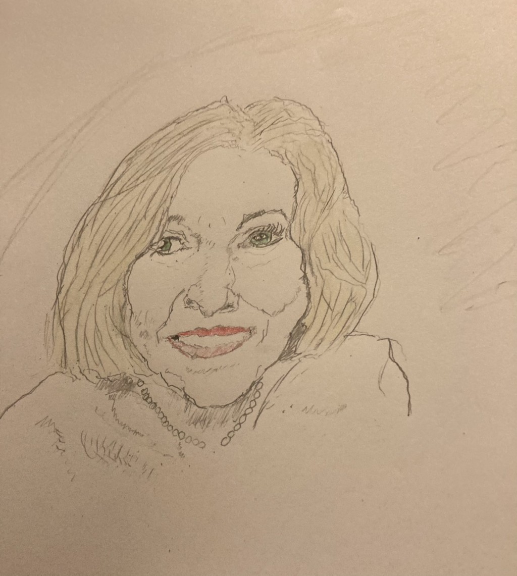 Katia...at 60 drawing by Scott Ries | Doodle Addicts