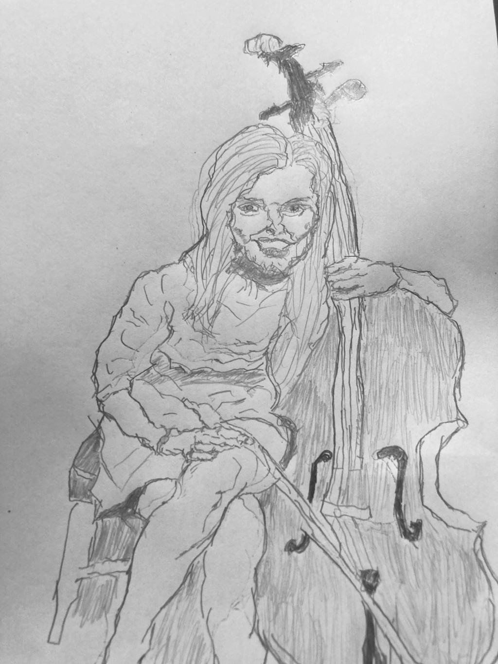Musician drawing by Scott Ries | Doodle Addicts