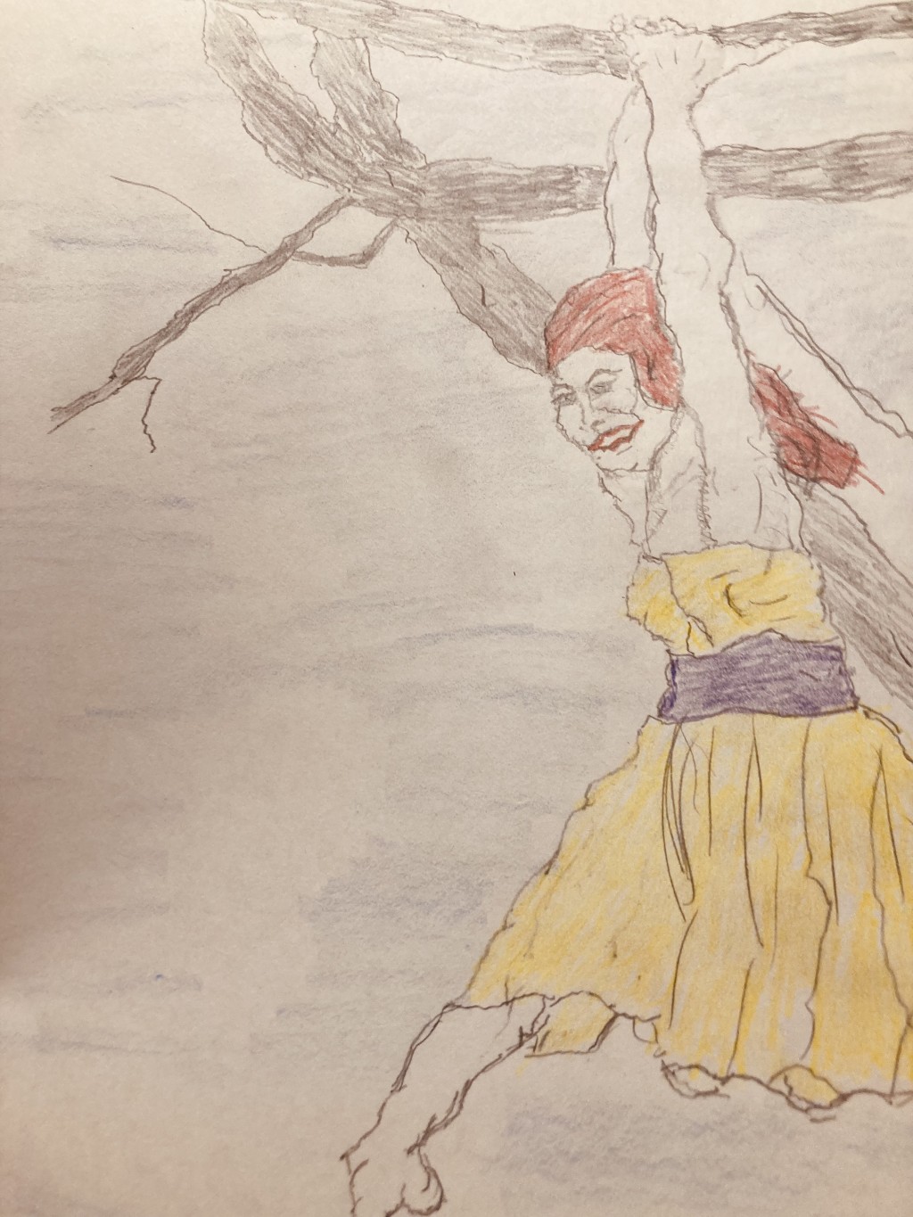 Hanging in There drawing by Scott Ries | Doodle Addicts