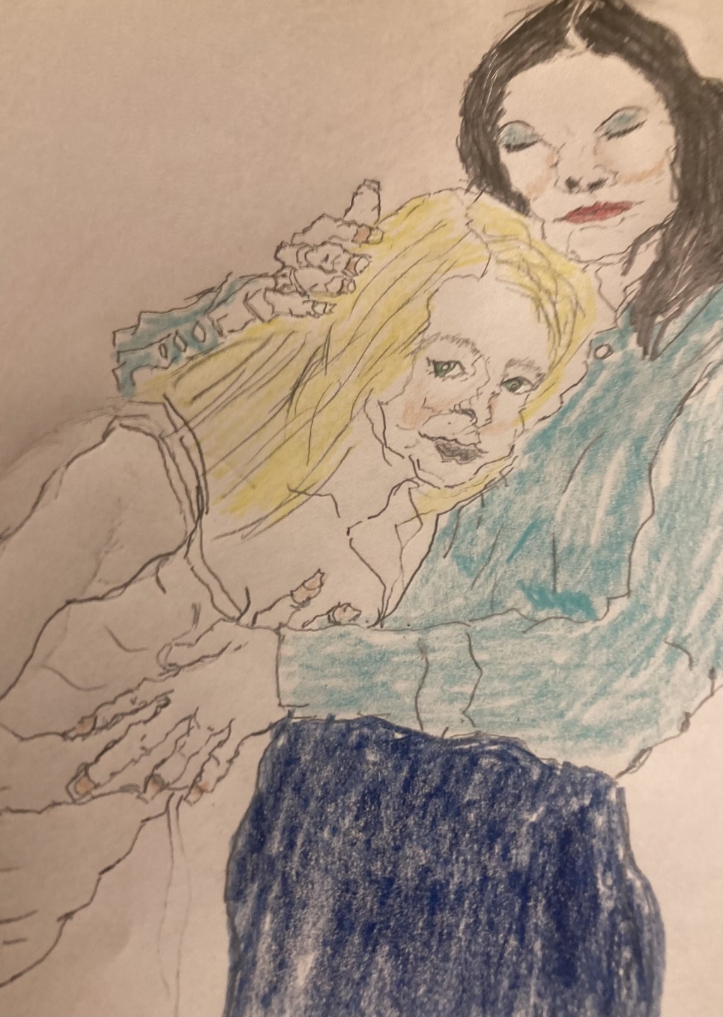 Maternal Care drawing by Scott Ries | Doodle Addicts