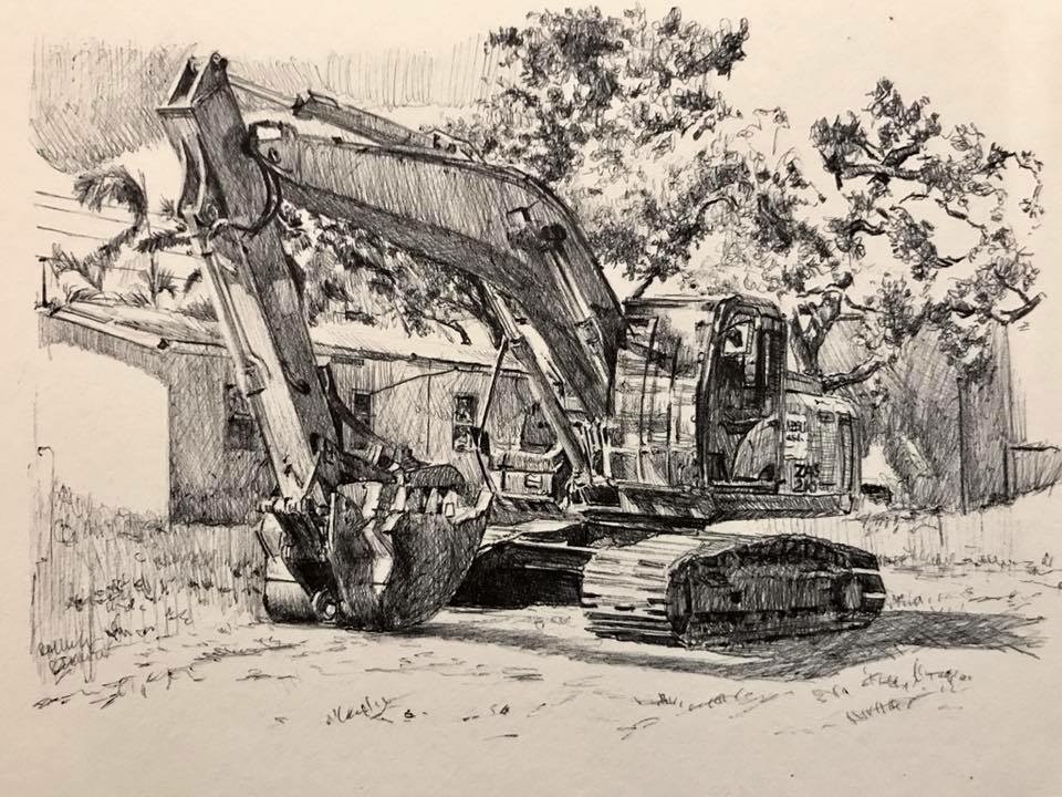 Digger drawing by John Sanchez | Doodle Addicts