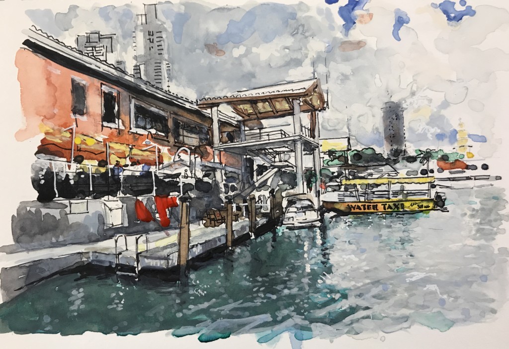 Bayside Miami drawing by John Sanchez | Doodle Addicts