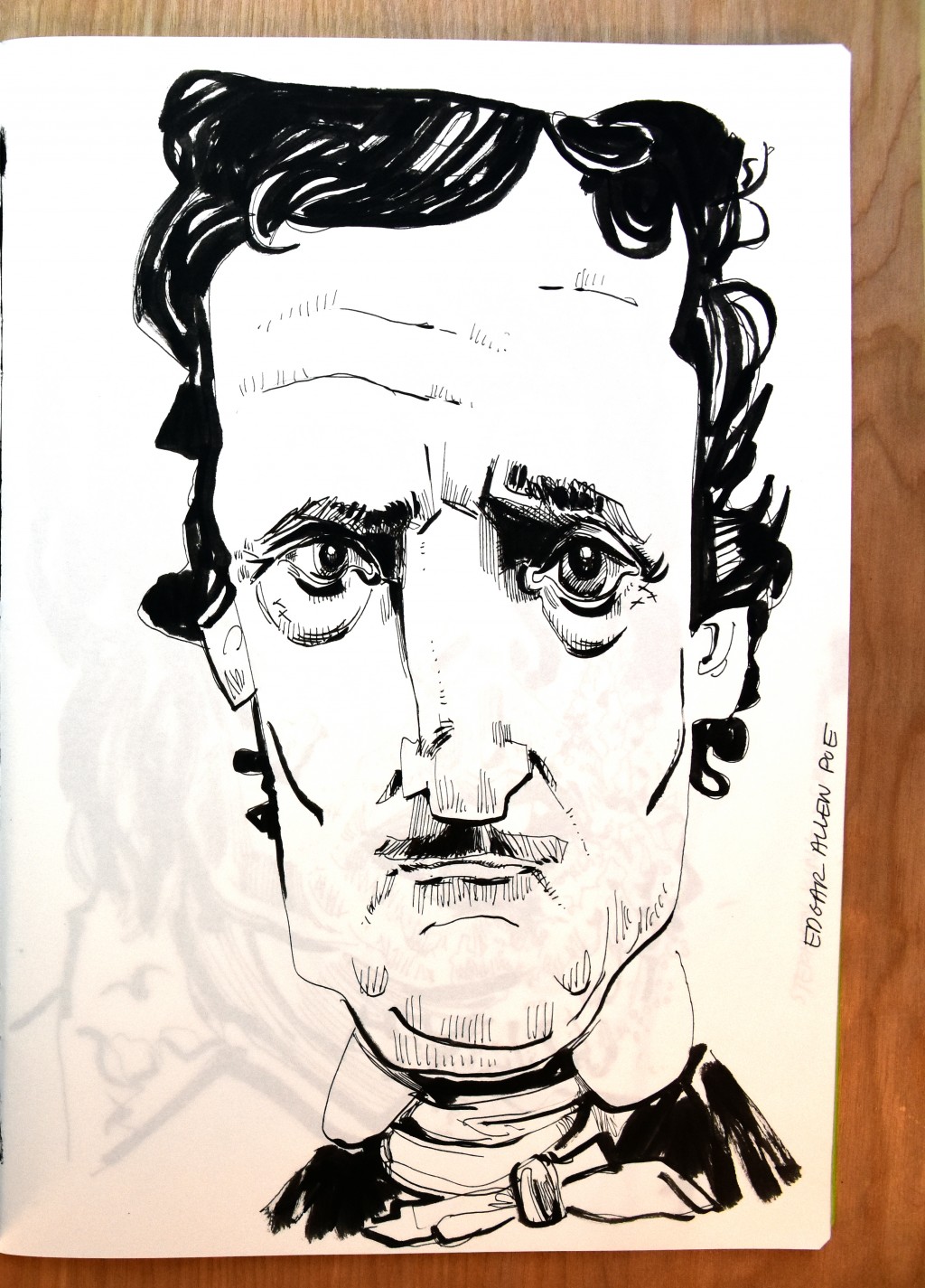 Portrait of the artist drawing by David Terrill | Doodle Addicts