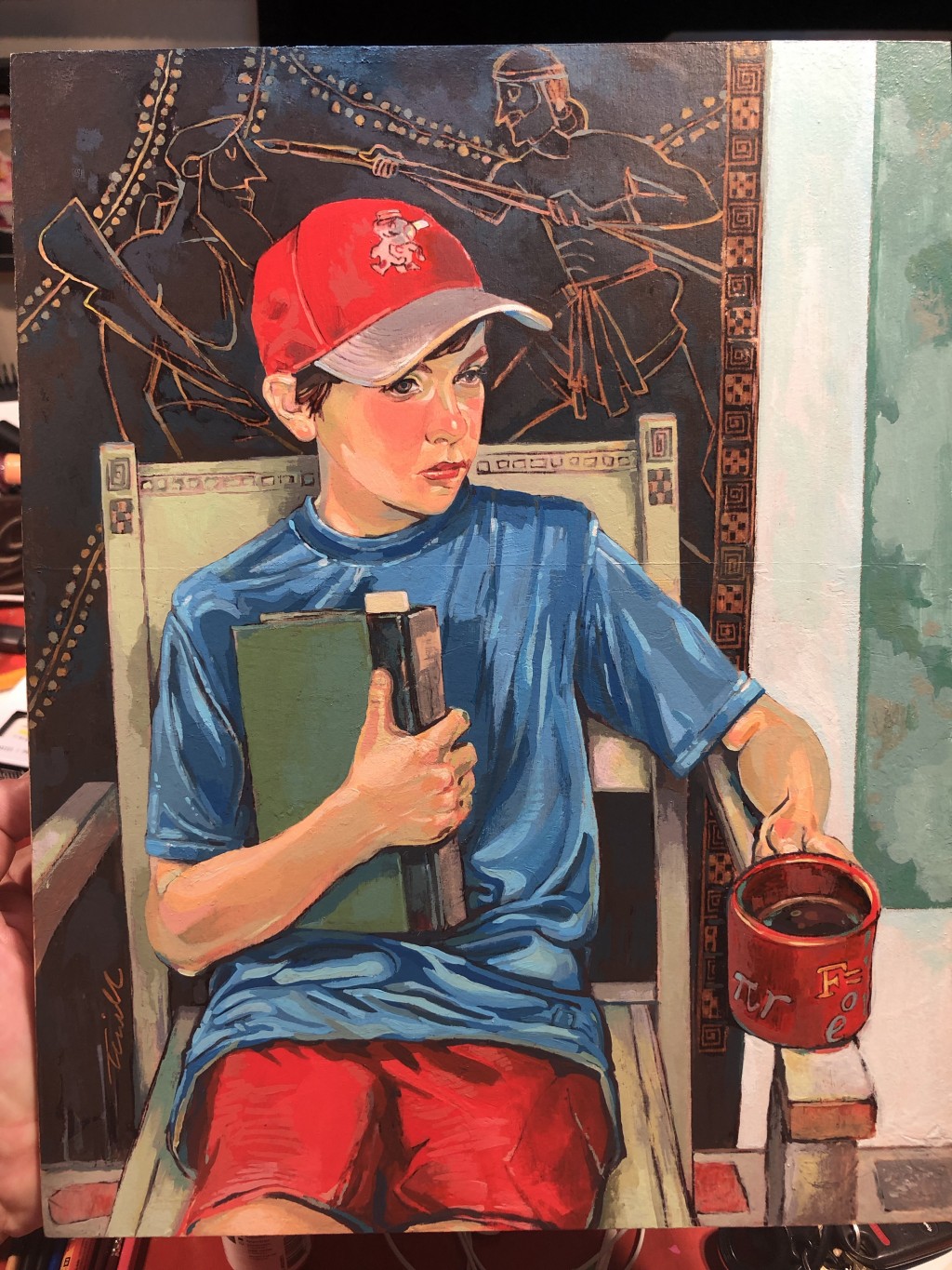 Portraits in Acrylic Gouache drawing by David Terrill | Doodle Addicts