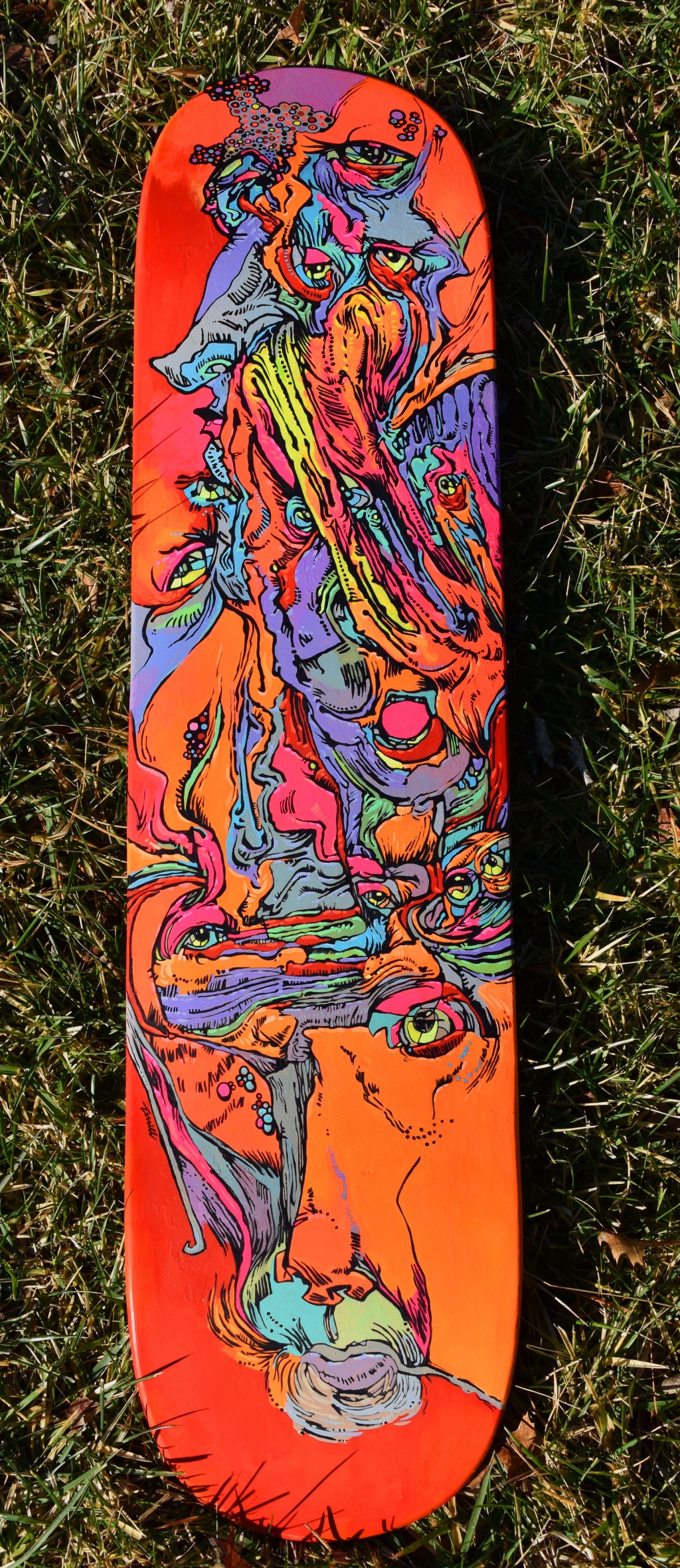 Completed Skateboard Deck drawing by David Terrill | Doodle Addicts