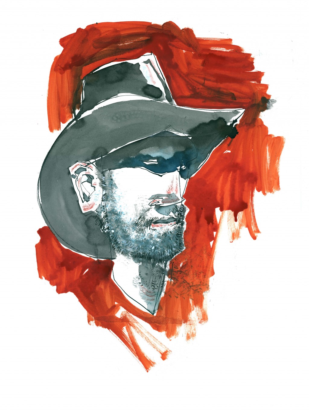 Cowboy Portrait drawing by David Terrill | Doodle Addicts
