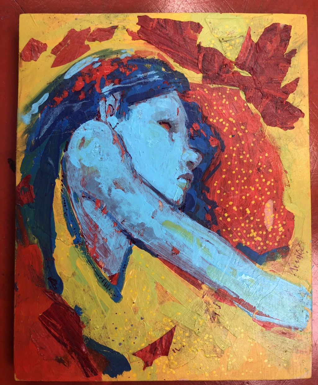 Acrylic Portrait Painting drawing by David Terrill | Doodle Addicts