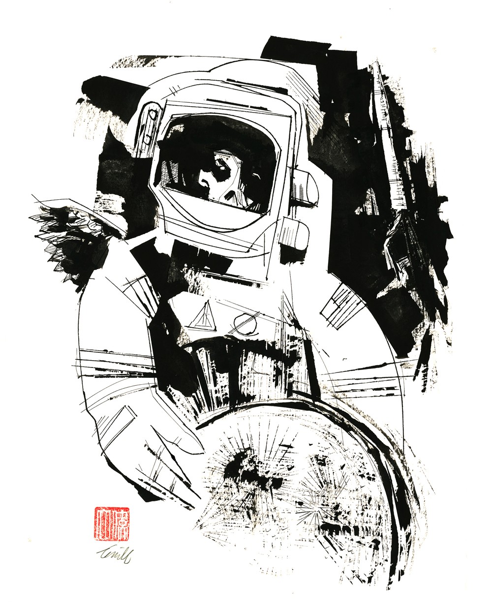 Razor Blade Ink Drawings drawing by David Terrill | Doodle Addicts