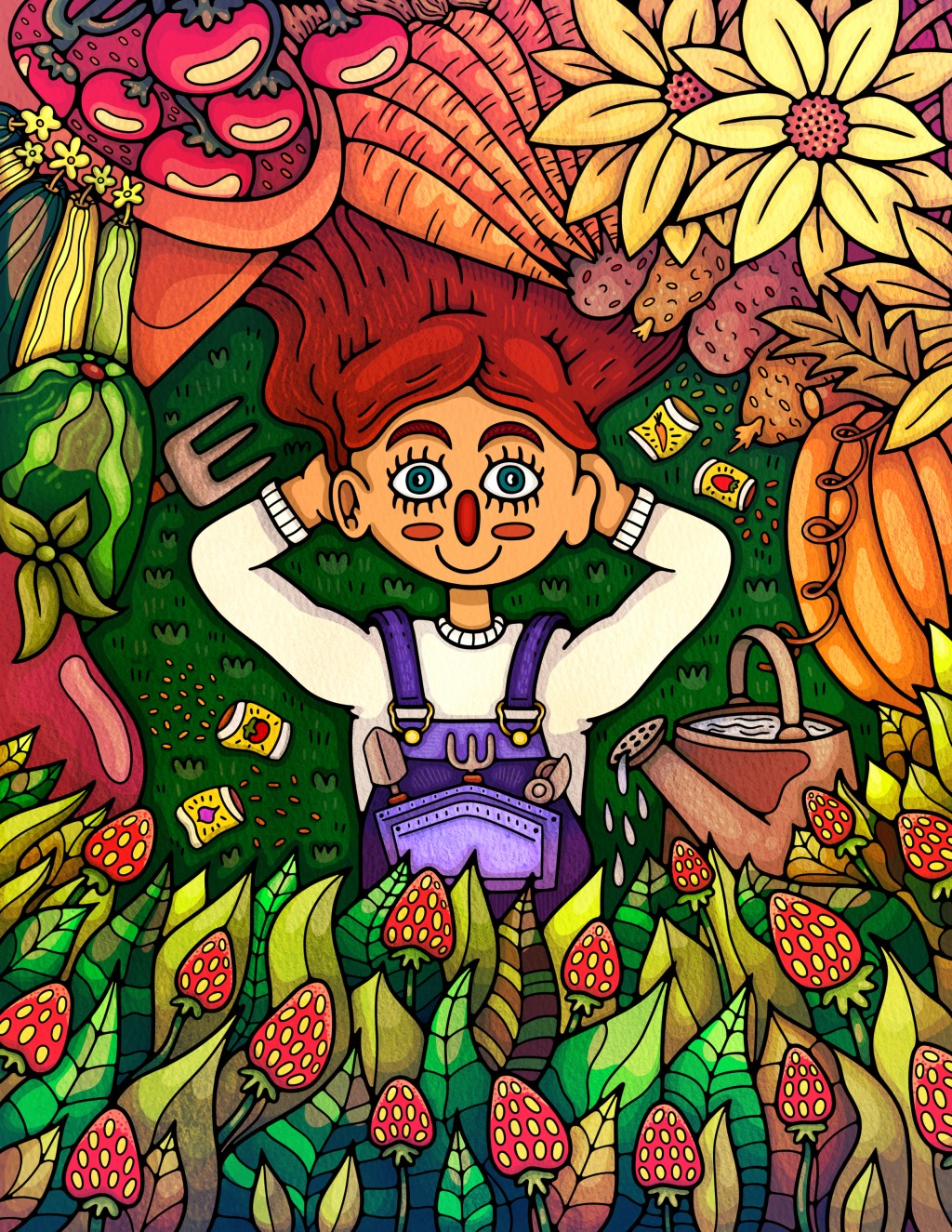 In My Garden drawing by Hayley Patterson | Doodle Addicts