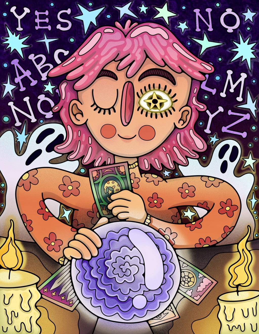 Girlies and Ghosties! drawing by Hayley Patterson | Doodle Addicts