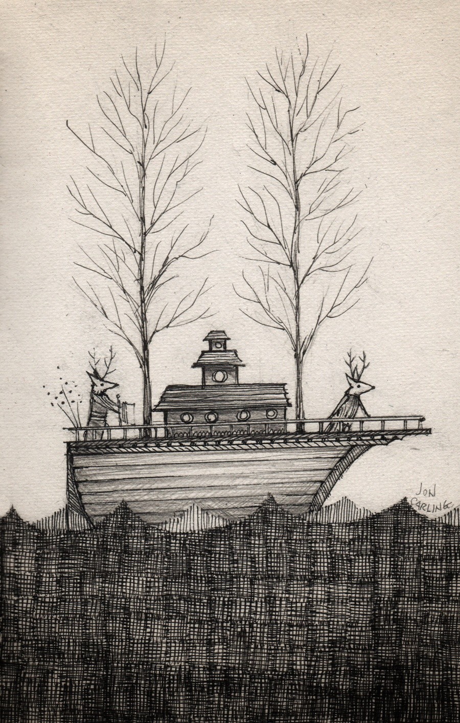 above board drawing by Jon Carling | Doodle Addicts
