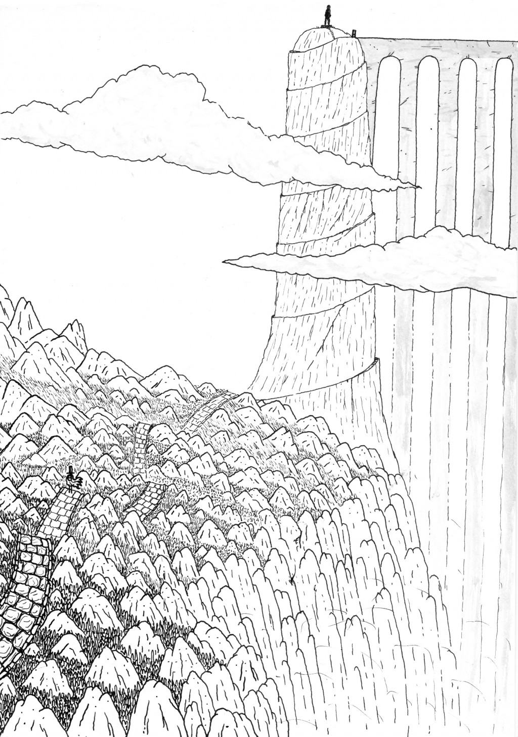 The pathway drawing by Kevin Loftus | Doodle Addicts