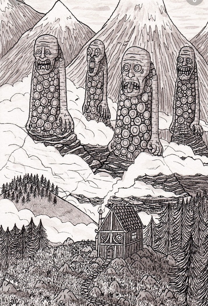 A hunters cabin drawing by Kevin Loftus | Doodle Addicts