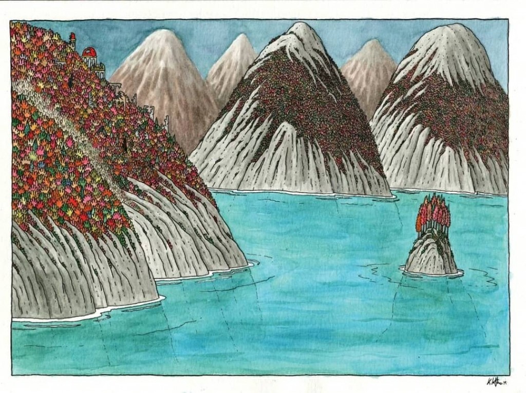 The great lake drawing by Kevin Loftus | Doodle Addicts
