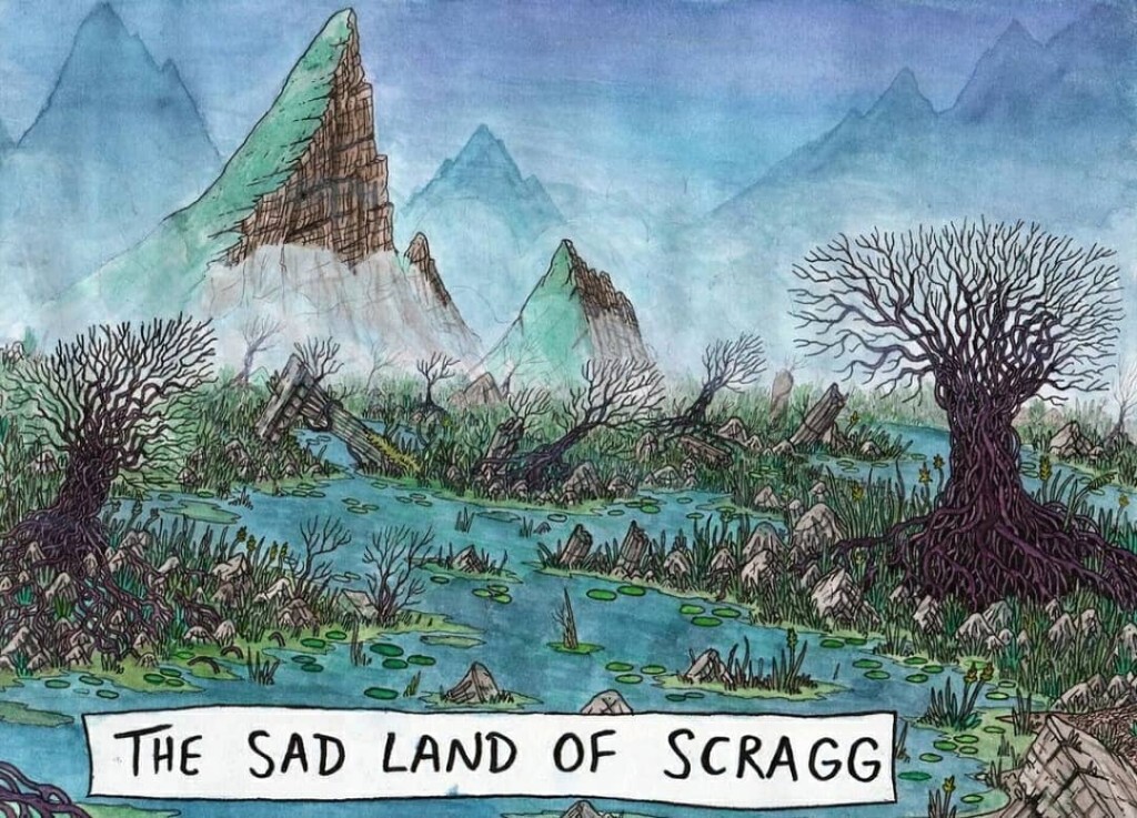 The sad land of Scragg drawing by Kevin Loftus | Doodle Addicts