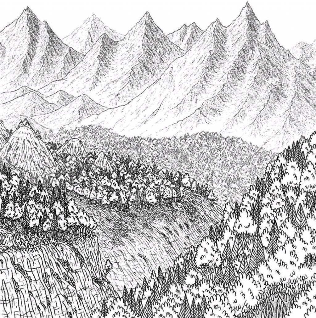 The wilderness drawing by Kevin Loftus | Doodle Addicts