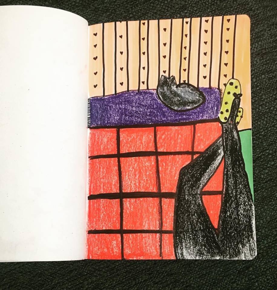 Rest drawing by Priscilla Alvarado | Doodle Addicts